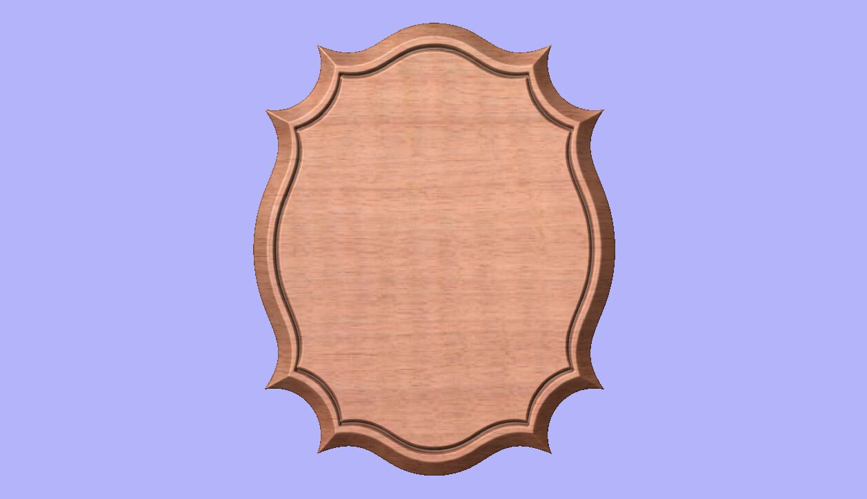 CNC Sign Plaque Badge Shield Panel Pattern 3D Design for Your CNC ...