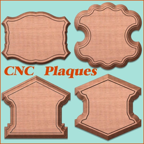 4 Plaque 3D Cnc Patterns for Your CNC Router / STL File - Etsy