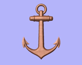 CNC Anchor Nautical Naval pattern 3D design for your CNC router stl ...