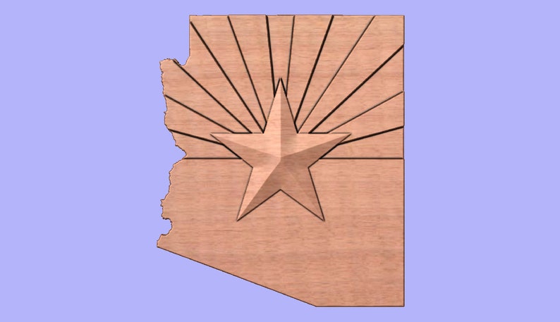 Arizona Flag Map CNC Pattern for You CNC Router / STL File - Etsy