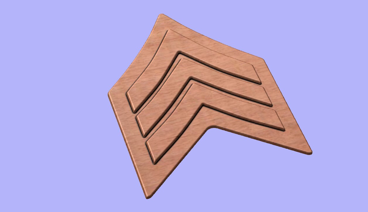 Police Sergeant Chevrons Patch 3d Cnc Pattern for Your CNC - Etsy