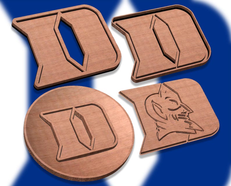 CNC Four Duke University Blue Devils 3D Design Cnc Patterns for Your ...