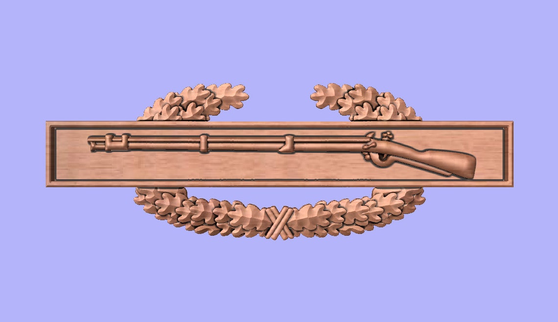 Combat Infantryman Badge 3d Cnc Pattern for Your CNC Router / STL File ...