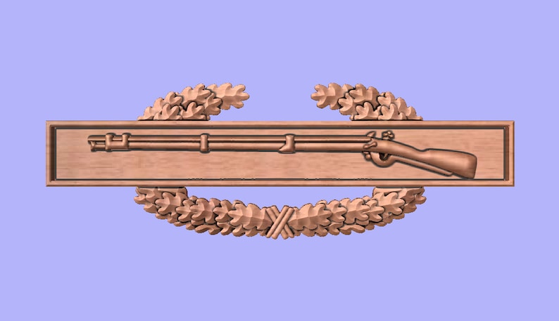 Combat Infantryman Badge 3d Cnc Pattern for Your CNC Router / STL File ...