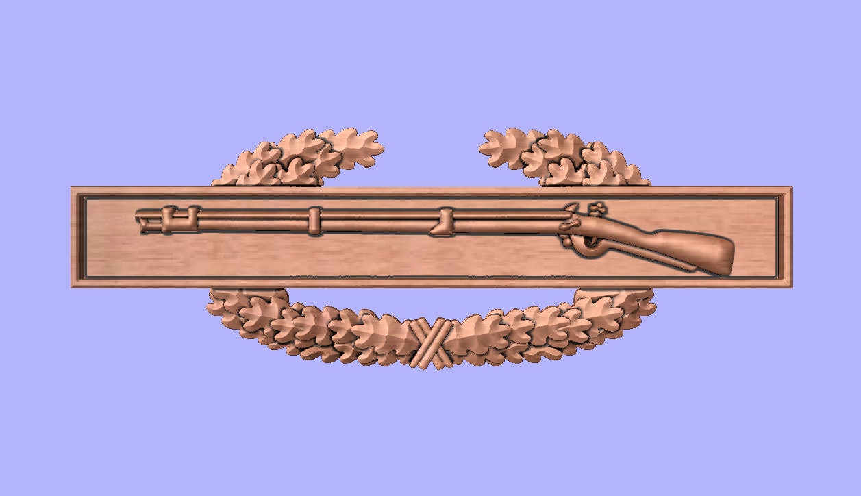 Combat Infantryman Badge 3d Cnc Pattern for Your CNC Router / STL File ...