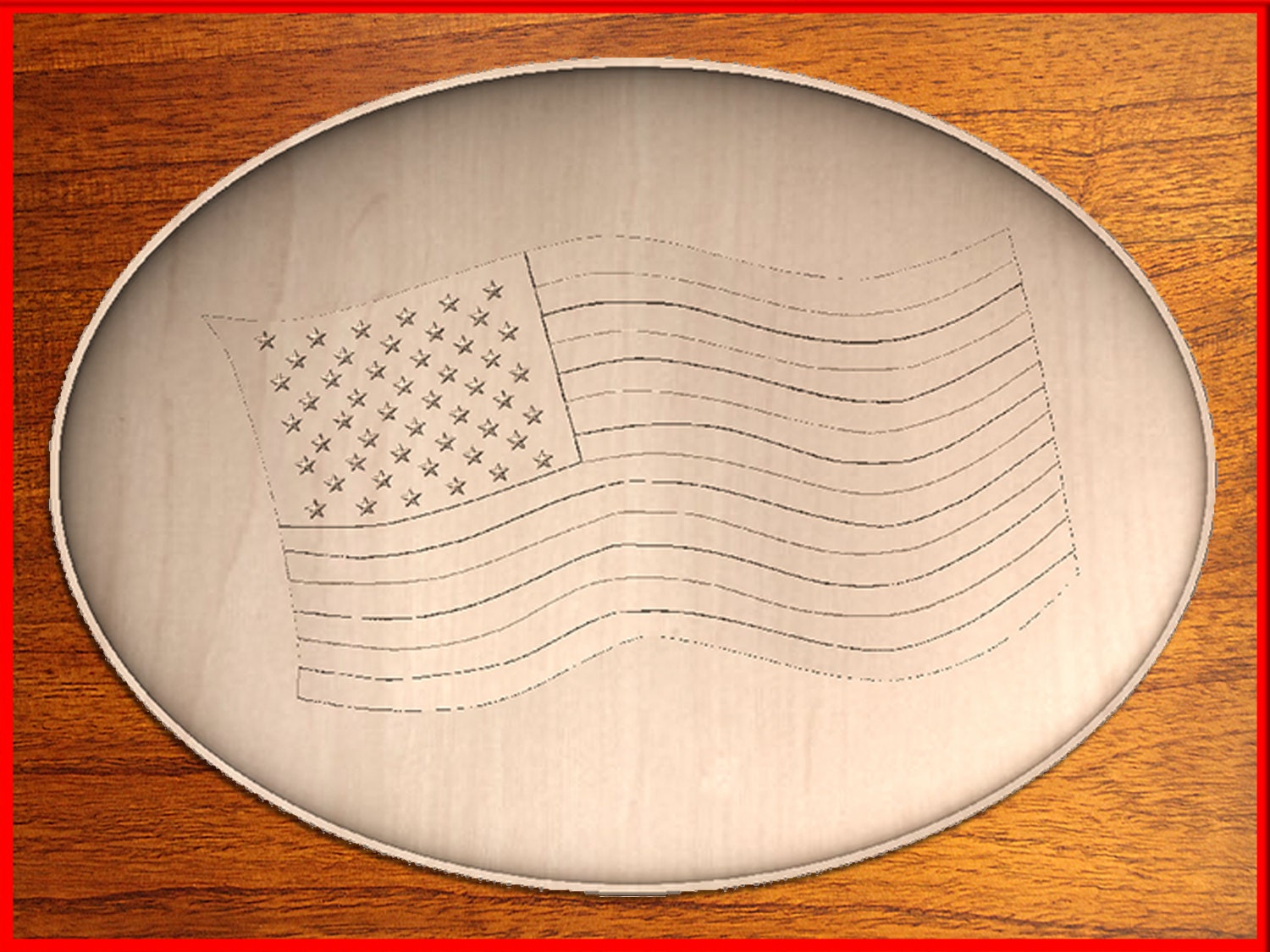 Two Stars and Stripes 3D Design Cnc Pattern for Your CNC - Etsy
