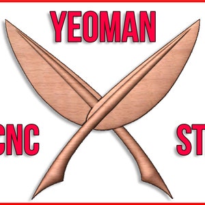 Navy Yeoman Rating CNC Pattern 3D Design for Your CNC Router / Stl File ...