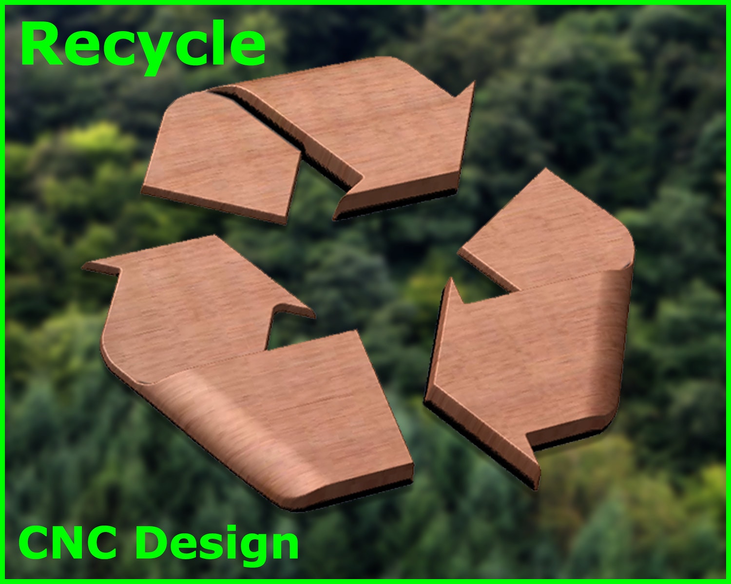 2 Recycle Symbol 3d Cnc Pattern for Your Router / STL Format - Etsy