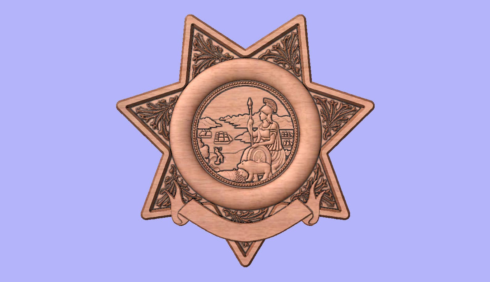 CHP California Highway Patrol Badge 3D Design Cnc Pattern for Your CNC ...