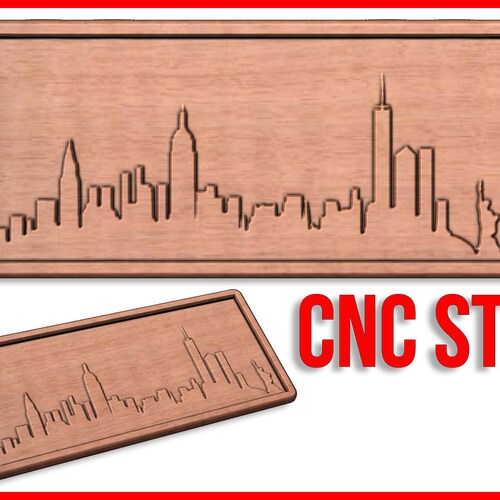CNC New York City NYC Skyline Sign Plaque Badge Shield Panel - Etsy