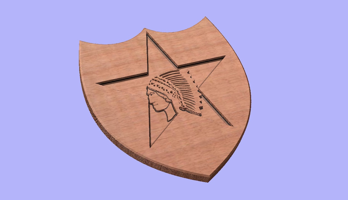 US Army 2nd Infantry Division Indianhead 2nd ID Insignia Cnc Pattern 3D ...