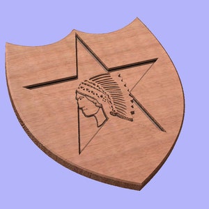 US Army 2nd Infantry Division Indianhead 2nd ID Insignia Cnc Pattern 3D ...