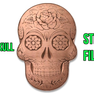 Skull 3d Cnc Pattern for Your CNC Router / STL File - Etsy