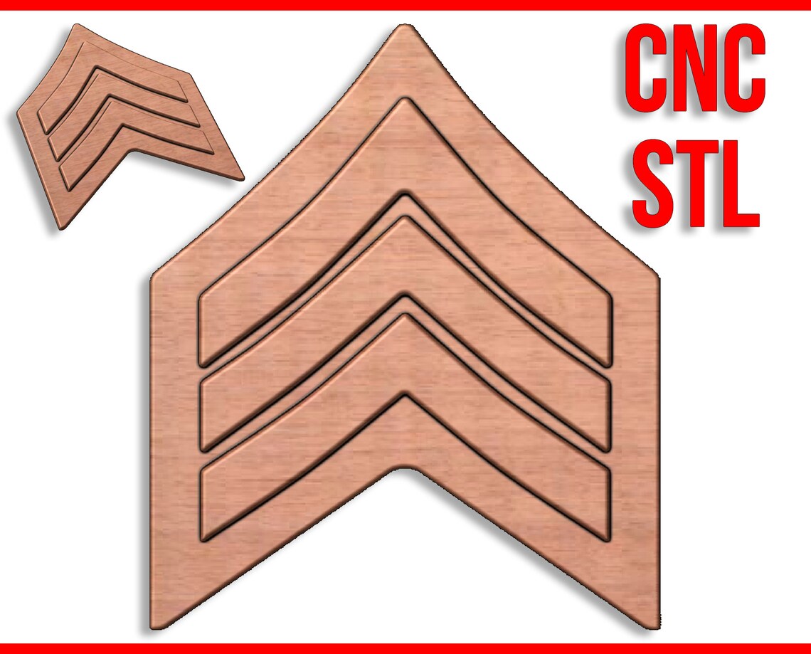 Police Sergeant Chevrons Patch 3d Cnc Pattern for Your CNC - Etsy