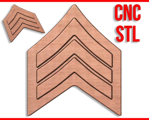 Police Sergeant Chevrons Patch 3d Cnc Pattern for Your CNC | Etsy