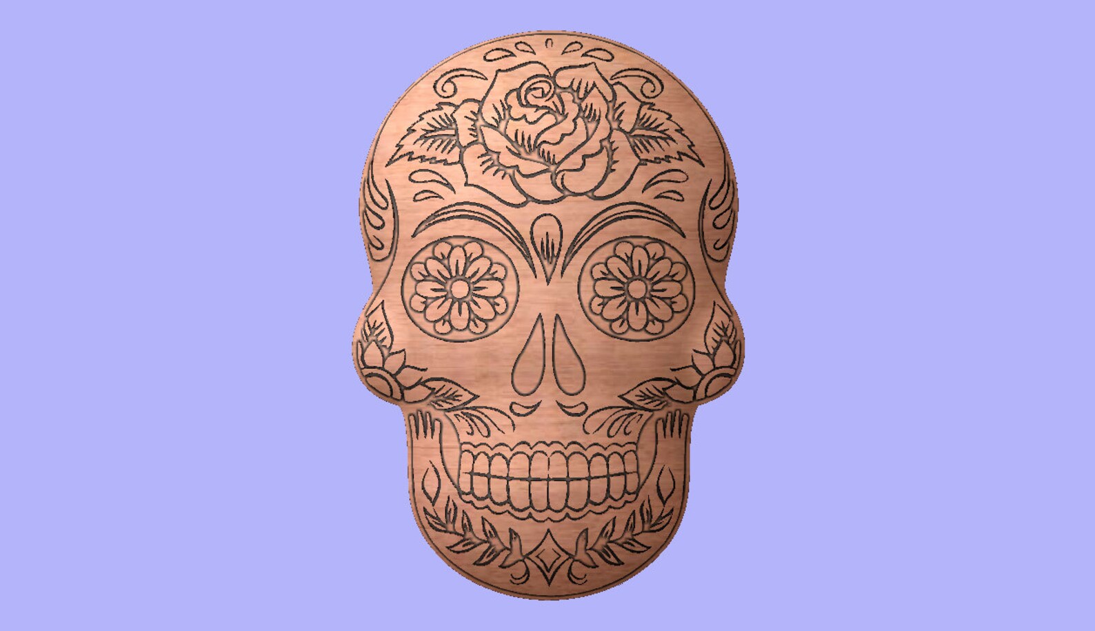 Skull 3d Cnc Pattern for Your CNC Router / STL File - Etsy
