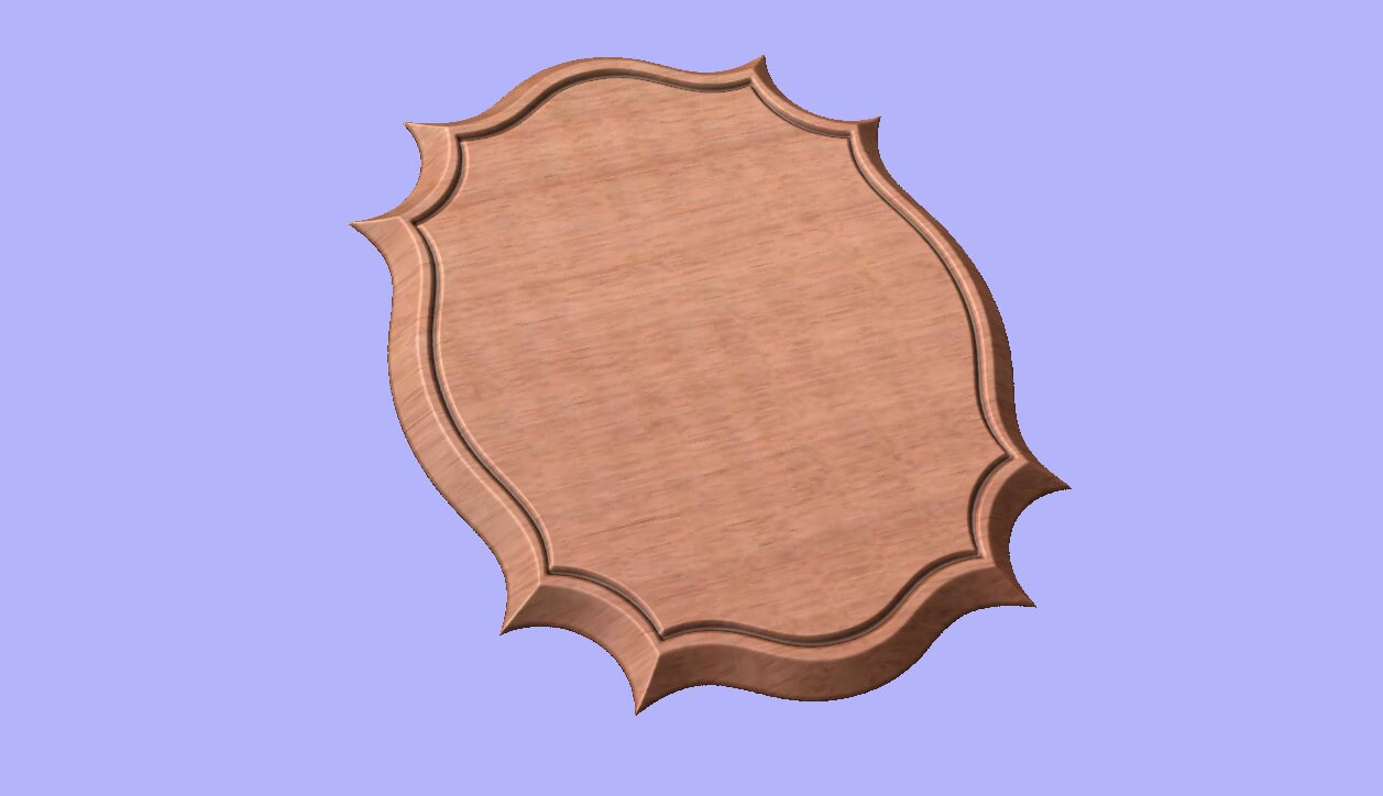 CNC Sign Plaque Badge Shield Panel Pattern 3D Design for Your CNC ...
