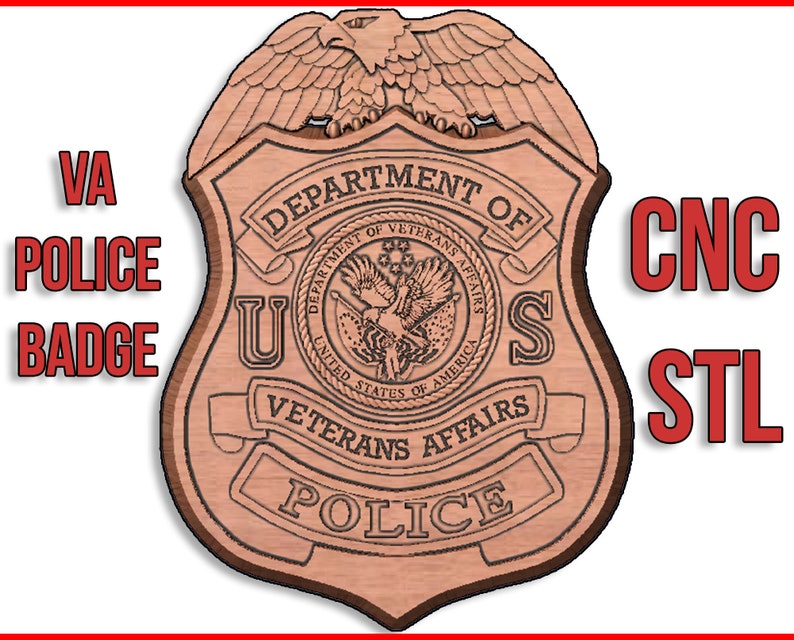 Department of Veterans Affairs VA Police Badge CNC pattern 3D | Etsy