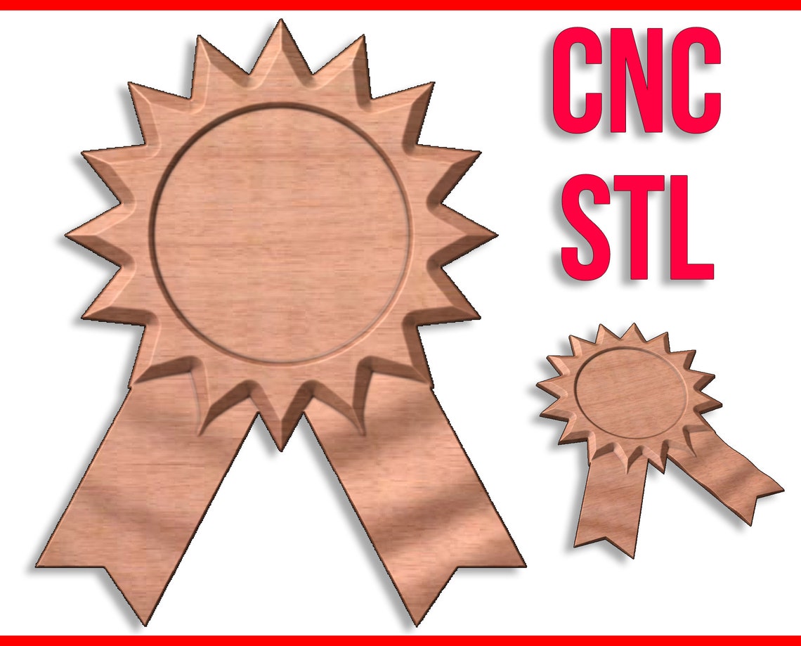 CNC Medal Ribbon Pattern 3D Design for Your CNC Router / Stl File - Etsy