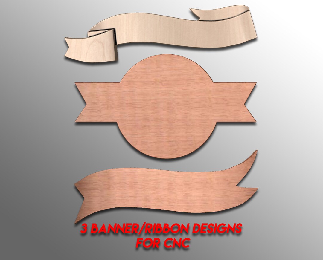 3 CNC Banner Ribbon 3d Cnc Pattern for Your CNC Router / STL File - Etsy