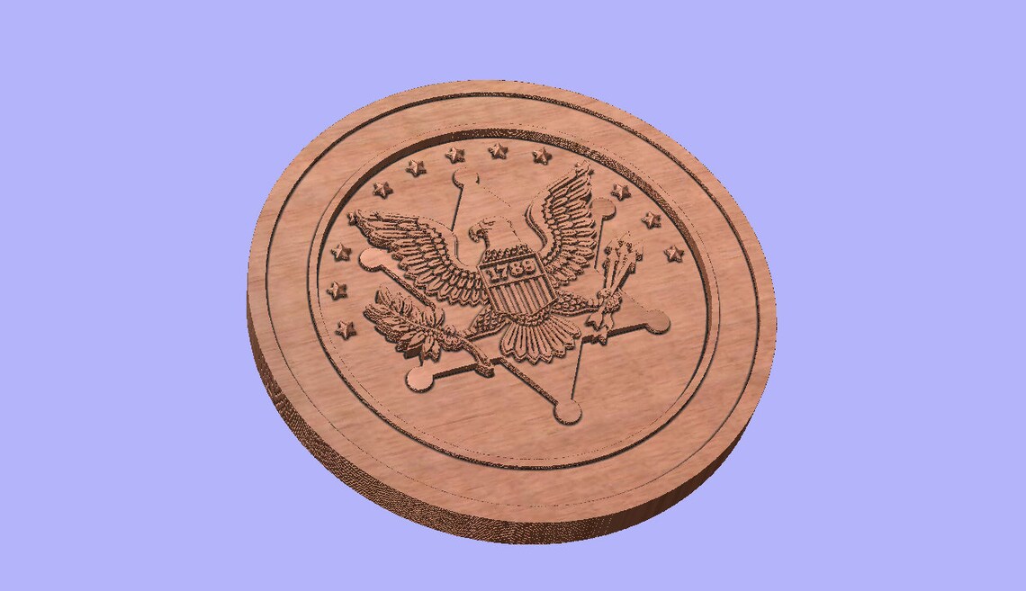 US Marshals Seal 3D Design Cnc Pattern for Your CNC Router / STL File ...