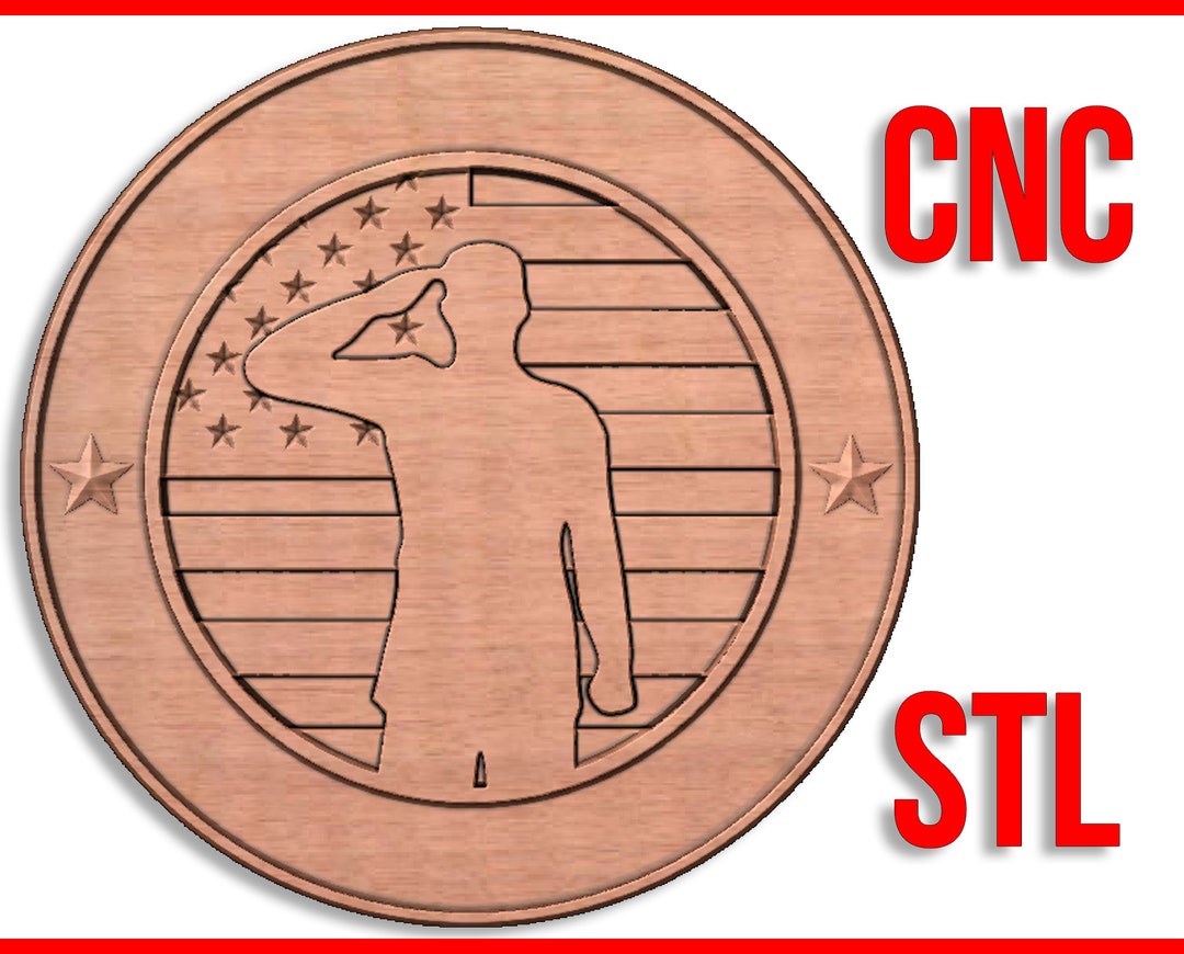 Veteran's Patriotic Plaque 3d Cnc Pattern for Your CNC Router / STL ...
