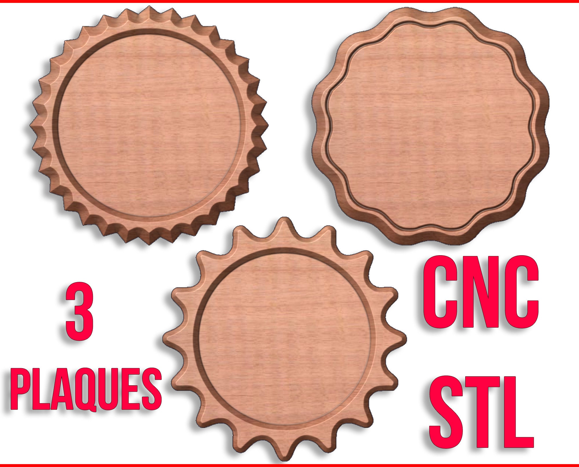 3 CNC Plaques Signs Badges Shields Pattern 3D Designs for Your - Etsy