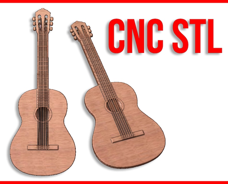 CNC Guitar Pattern 3D Design for Your CNC Router / Stl File - Etsy