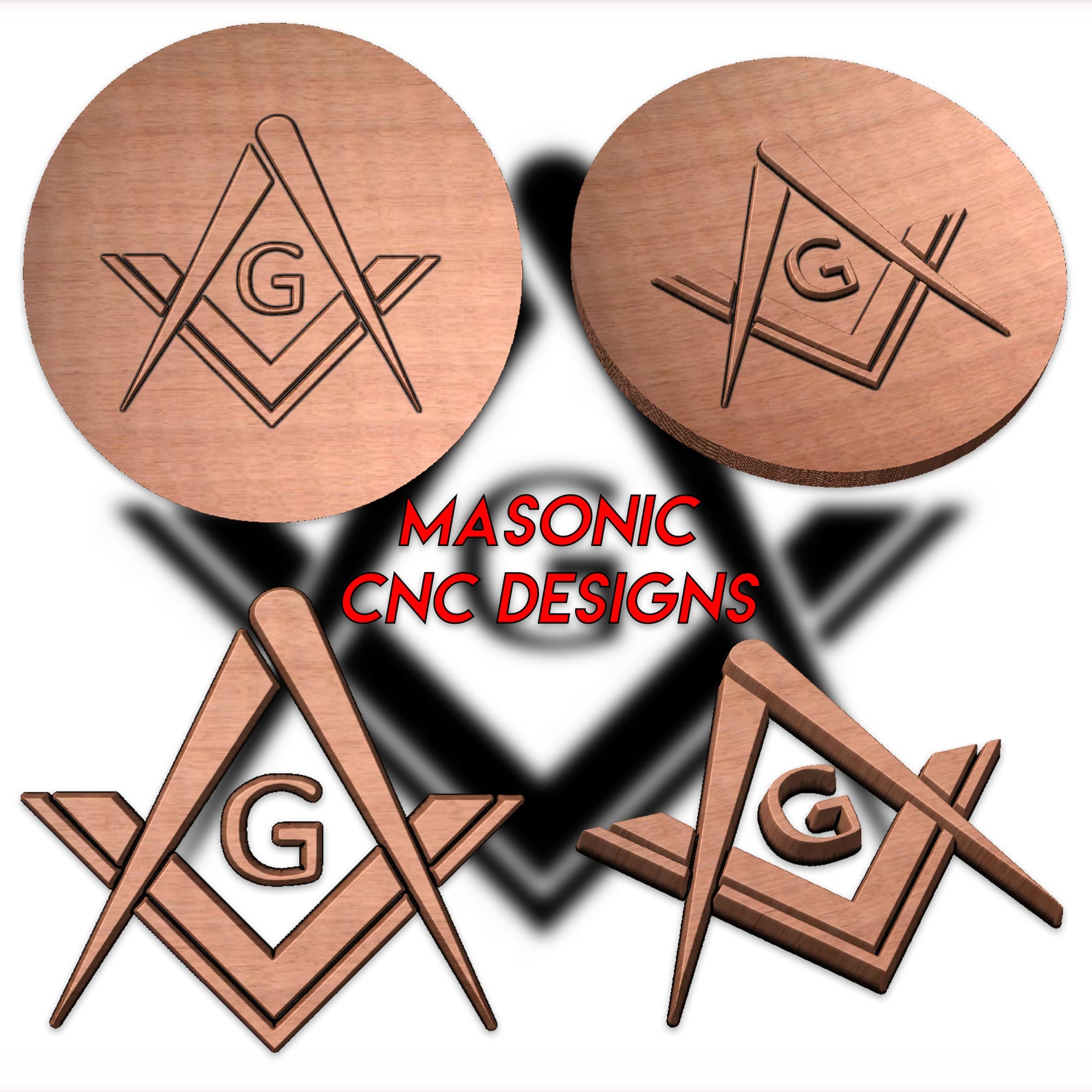 CNC Masonic Symbol 3D Cnc Pattern for Your CNC Router / STL File - Etsy