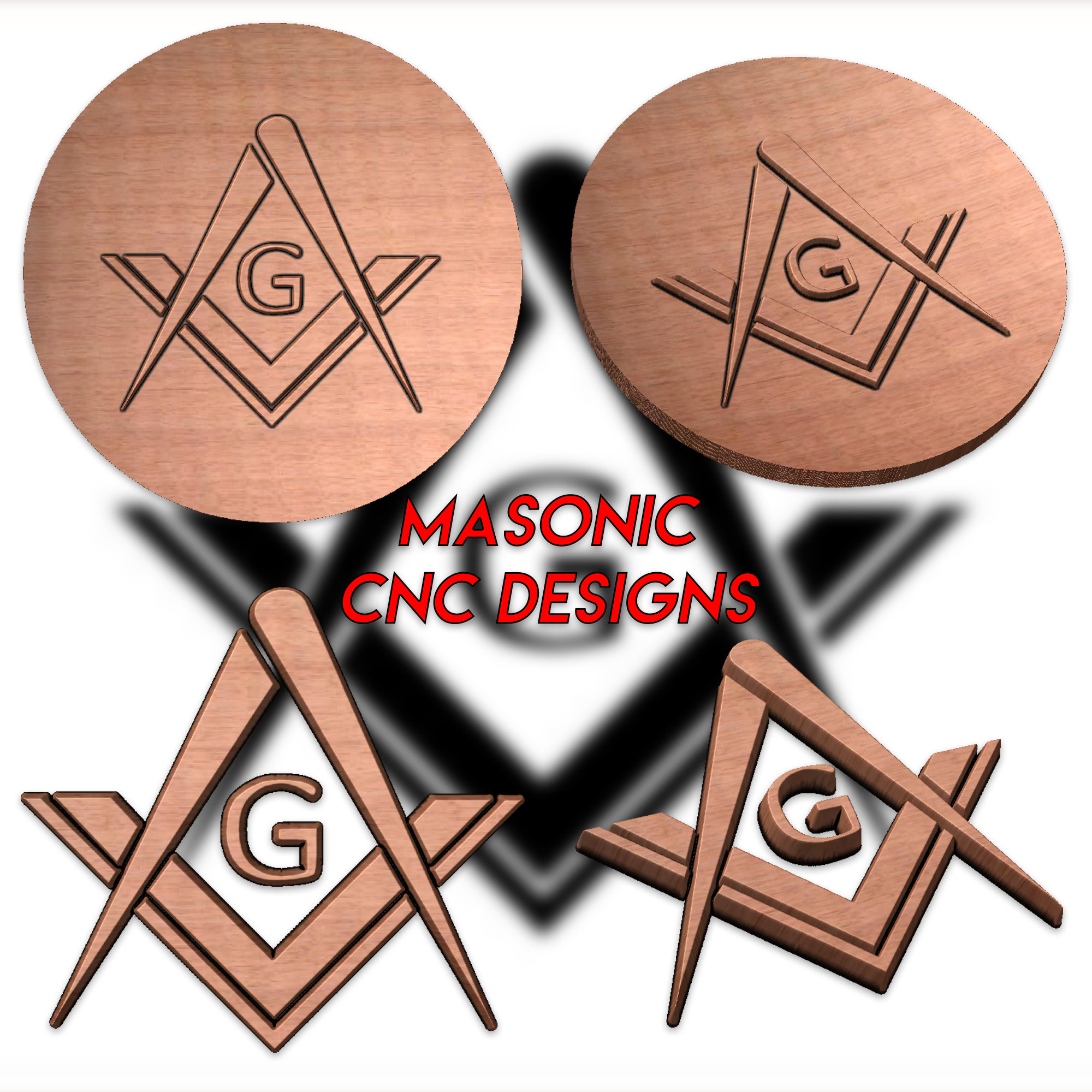 CNC Masonic Symbol 3D Cnc Pattern for Your CNC Router / STL File - Etsy