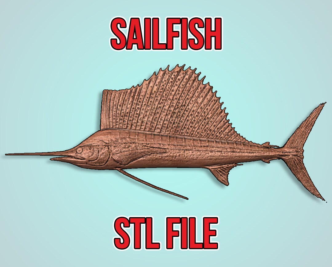 Sailfish 3d Cnc Pattern for Your CNC Router / STL File - Etsy