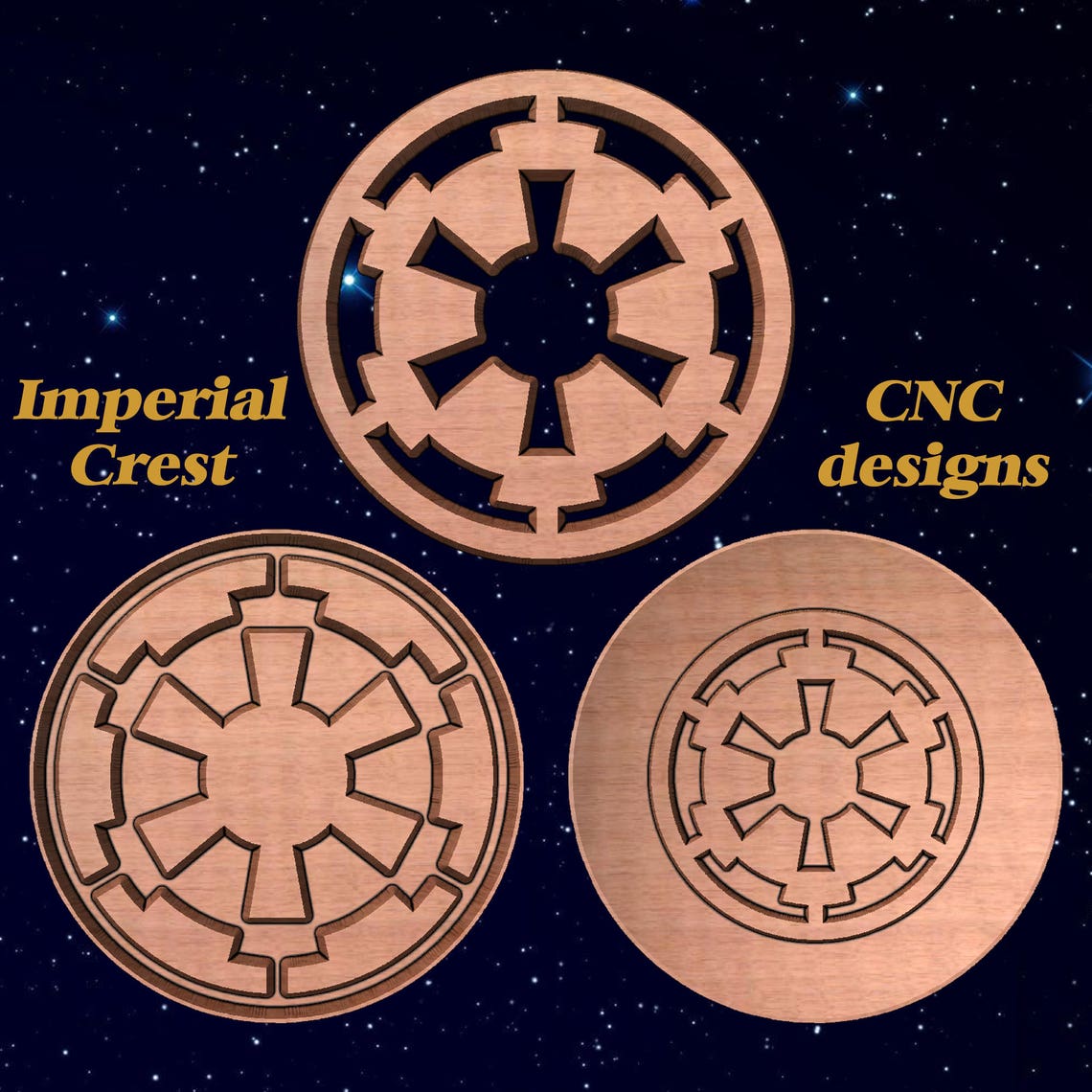 CNC Star Wars Imperial Crest 3d Cnc Patterns for Your CNC - Etsy