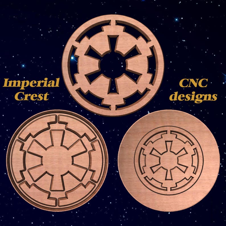 CNC Star Wars Imperial Crest 3d Cnc Patterns for Your CNC - Etsy Denmark