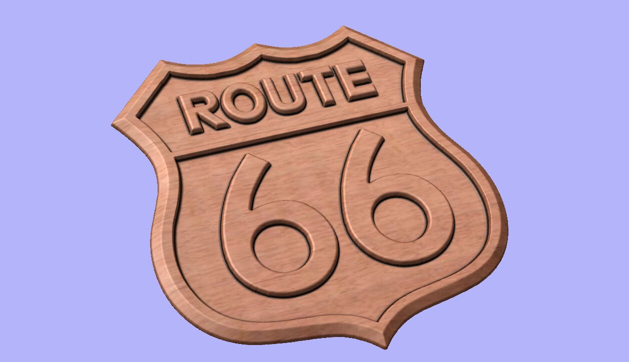 Route 66 3d Cnc Pattern for Your CNC Router / STL File - Etsy