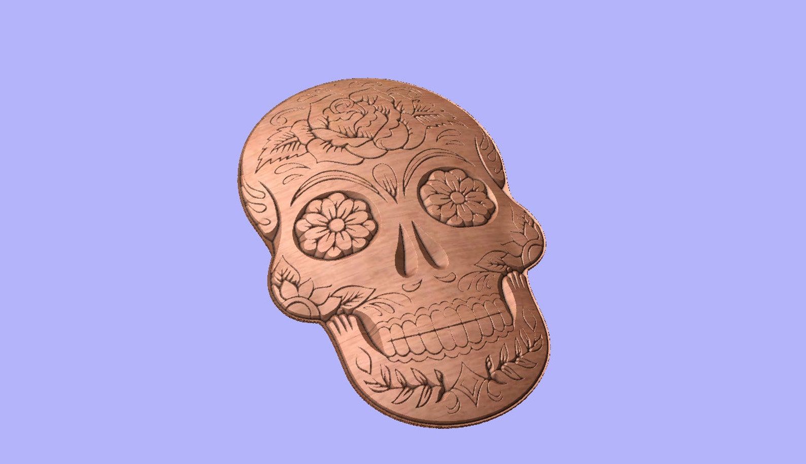 Skull 3d Cnc Pattern for Your CNC Router / STL File - Etsy