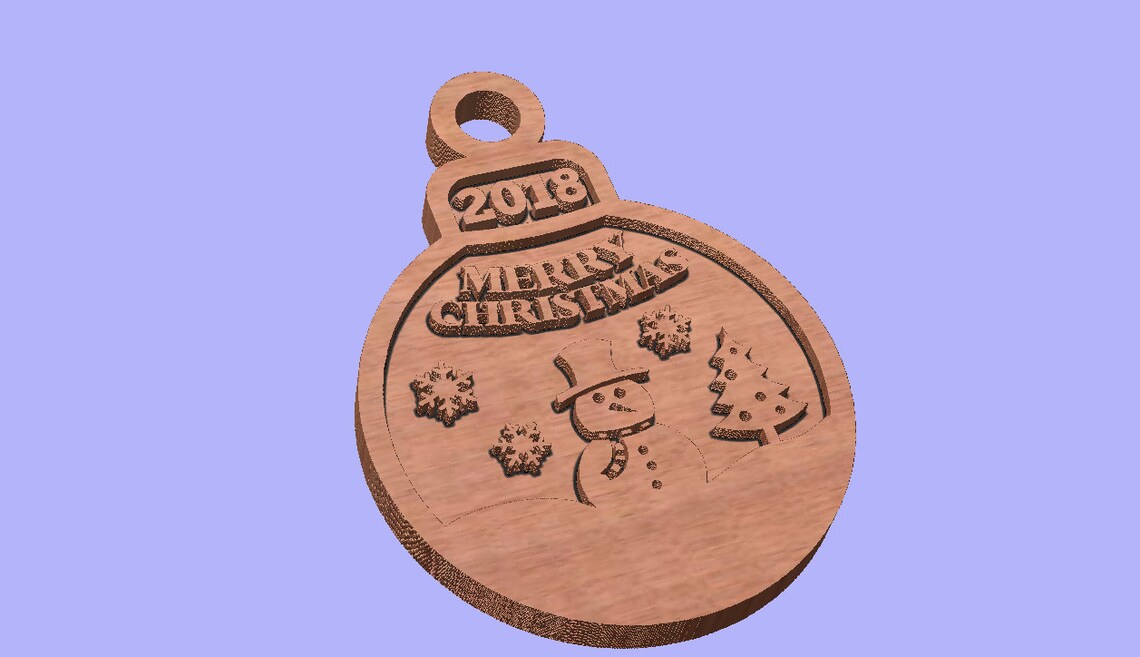Christmas Ornament 3D Design Cnc Pattern for Your CNC Router / STL File ...