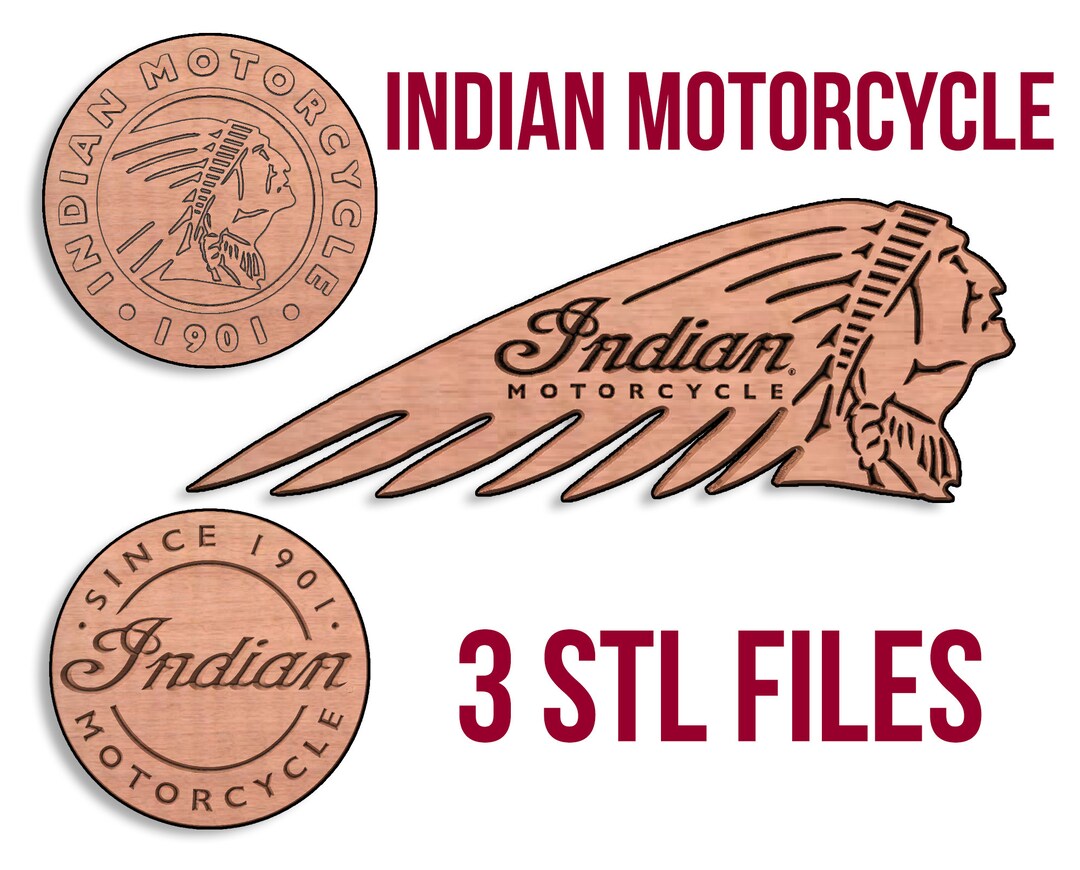 Indian Motorcycle Logo 3D Design Cnc Pattern for Your CNC Router / STL ...