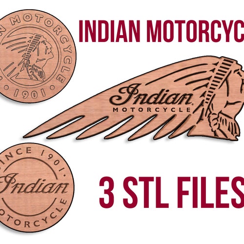 Indian Motorcycle Logo 3D Design Cnc Pattern for Your CNC - Etsy