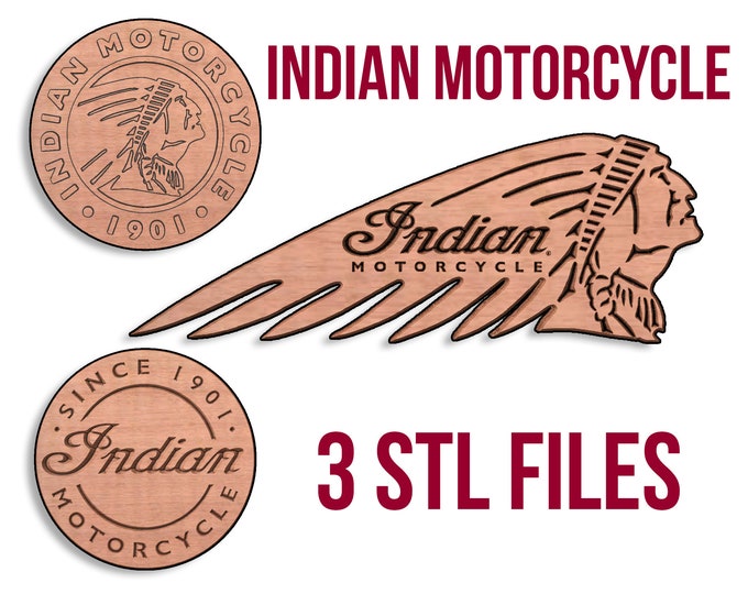 Indian Motorcycle Logo - Digital Files for Laser Cutting - Igs, Stl ...