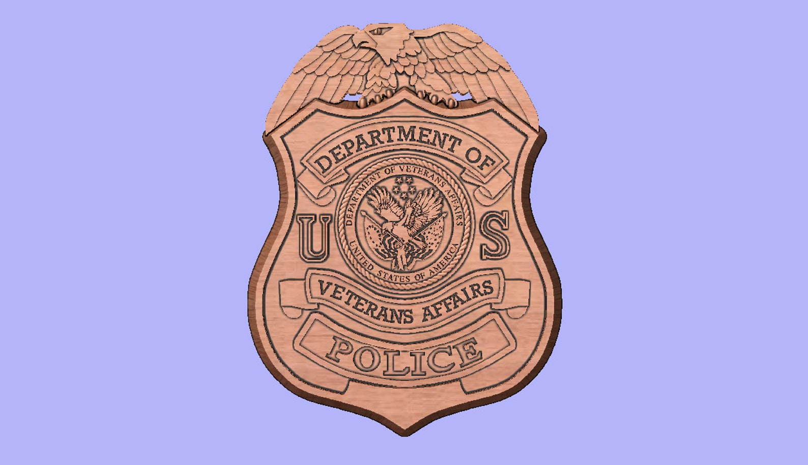 Department of Veterans Affairs VA Police Badge CNC Pattern 3D Design ...