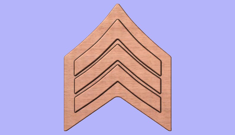 Police Sergeant Chevrons Patch 3d Cnc Pattern for Your CNC - Etsy