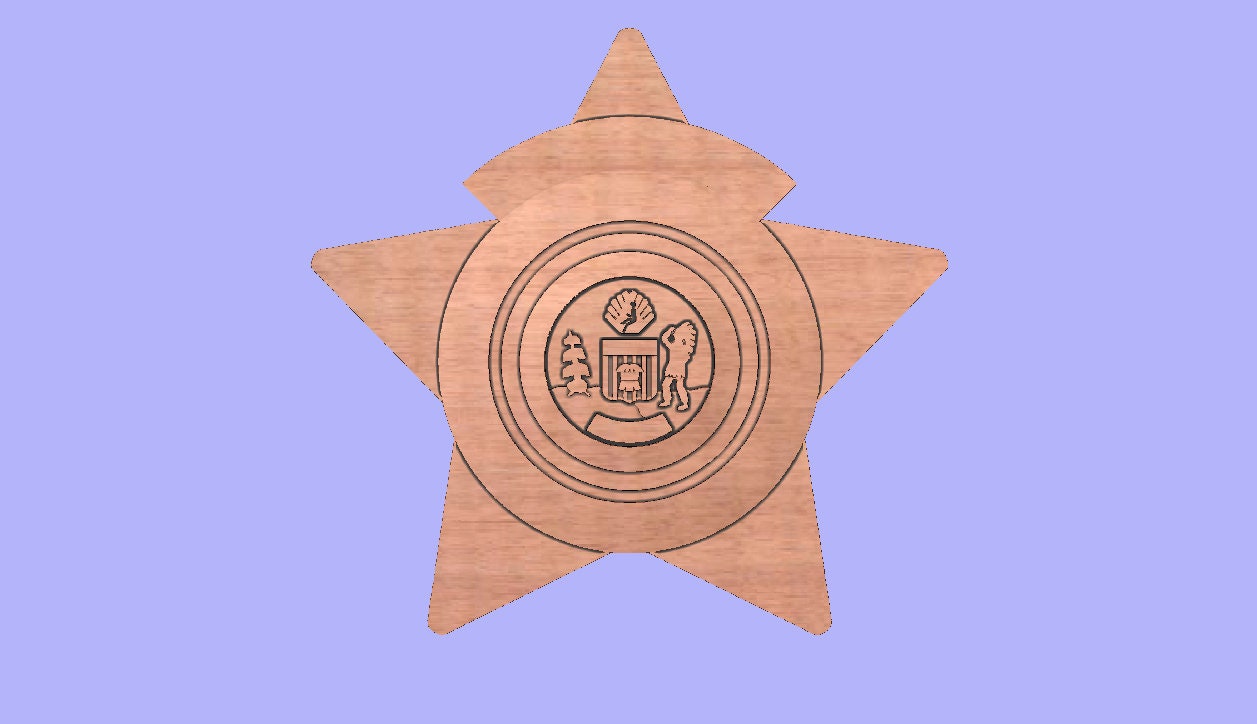 Chicago Police Department Badge CNC Pattern for Your CNC Router / STL ...