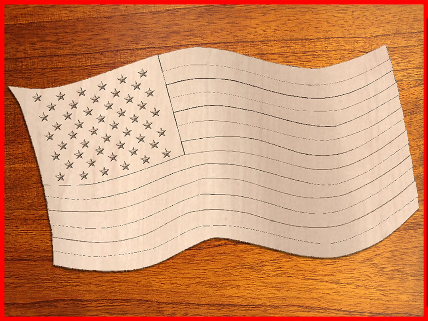 Two Stars and Stripes 3D Design Cnc Pattern for Your CNC - Etsy