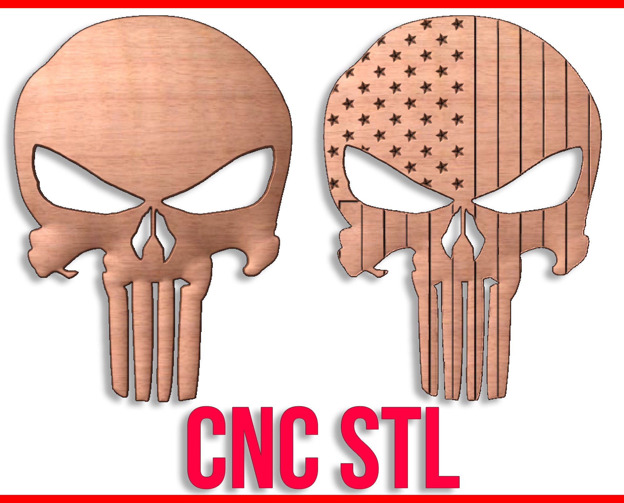 Punisher Skull CNC Pattern for You CNC Router / STL File - Etsy