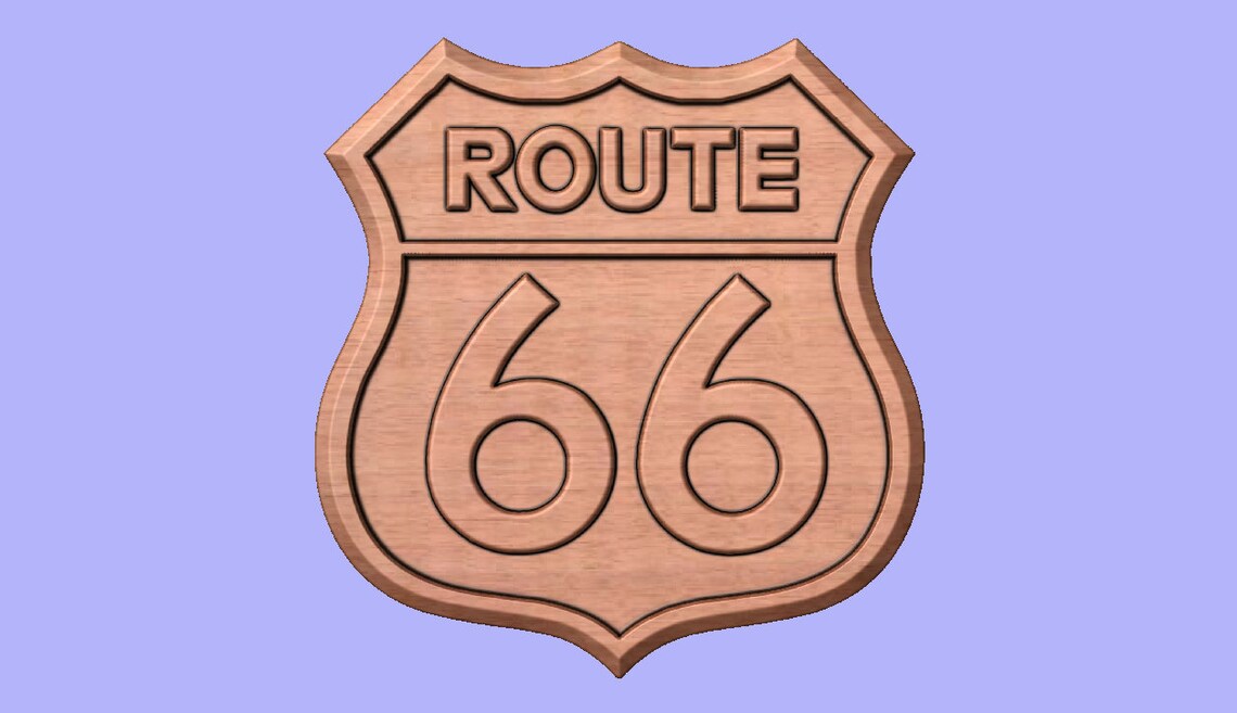 Route 66 3d Cnc Pattern for Your CNC Router / STL File - Etsy
