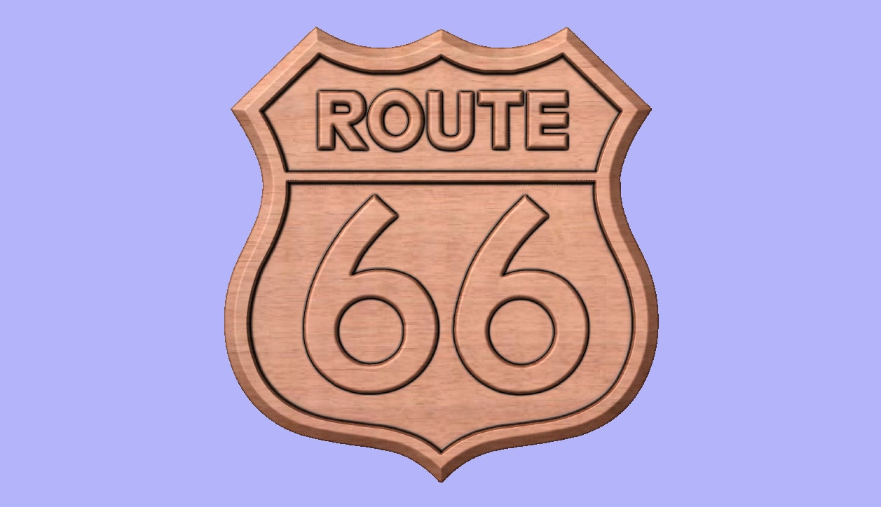 Route 66 3d Cnc Pattern for Your CNC Router / STL File - Etsy