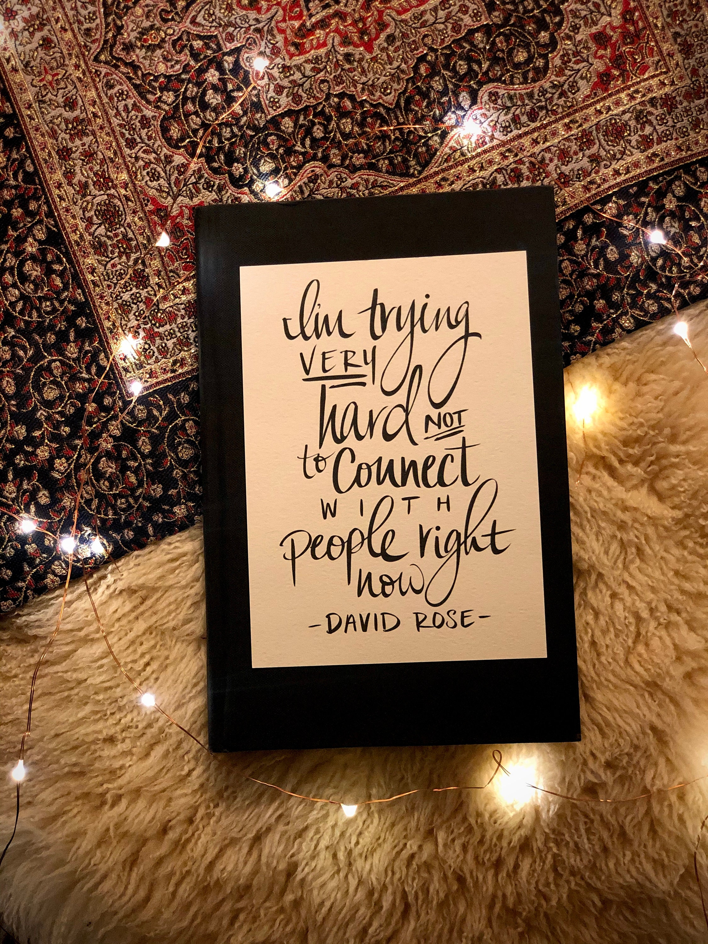 Schitts Creek David Rose Quote Art Print i'm Trying - Etsy