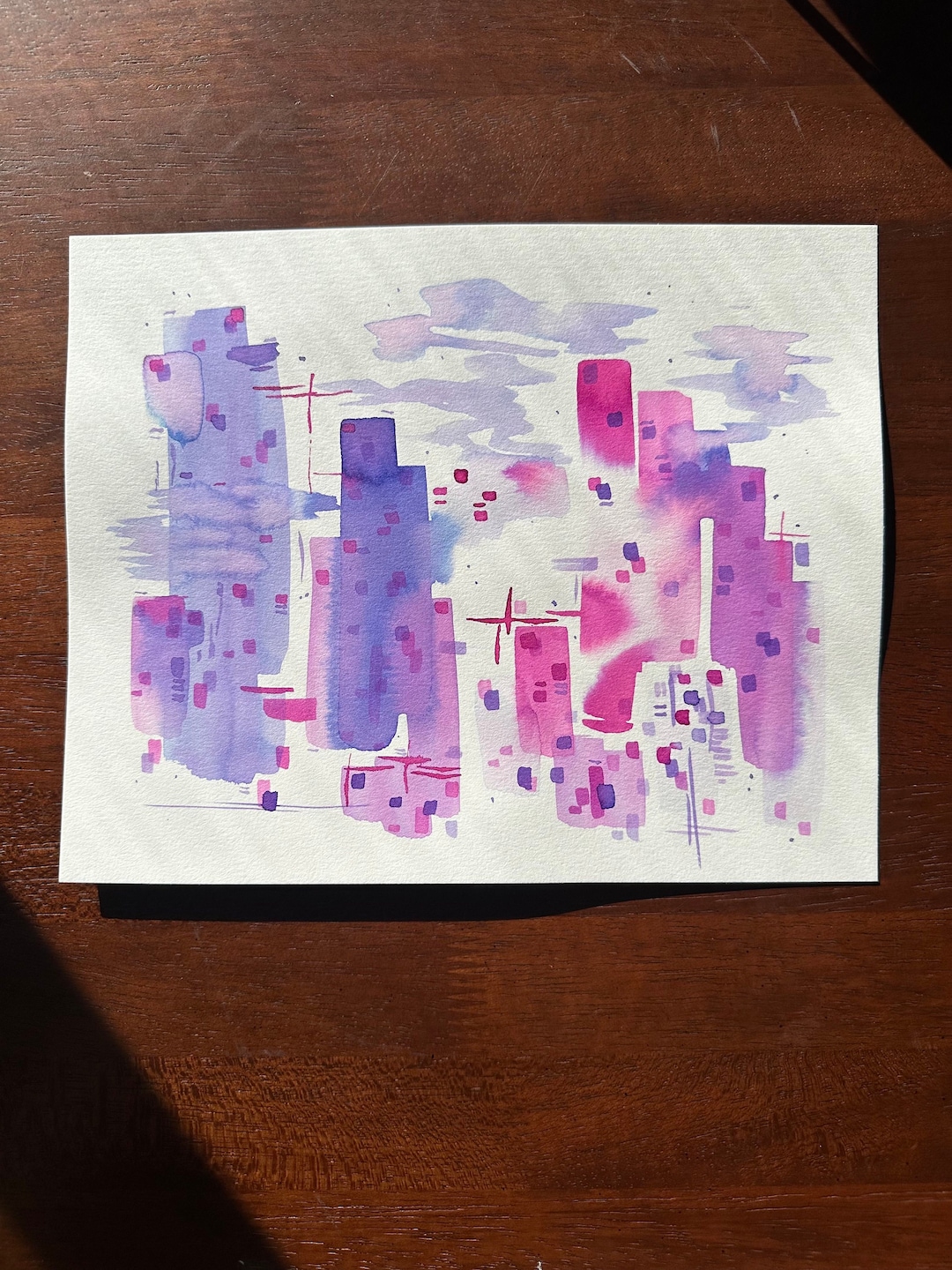 City 4500 Abstract Cityscape 8 X 10 - Meggy in the Making - Original ...