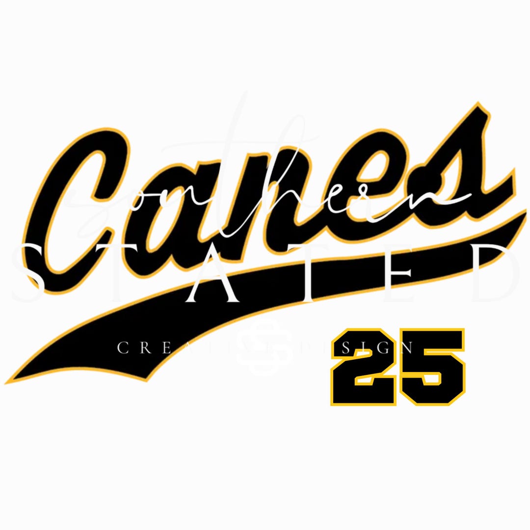 Canes Banner Logo, Number - Etsy