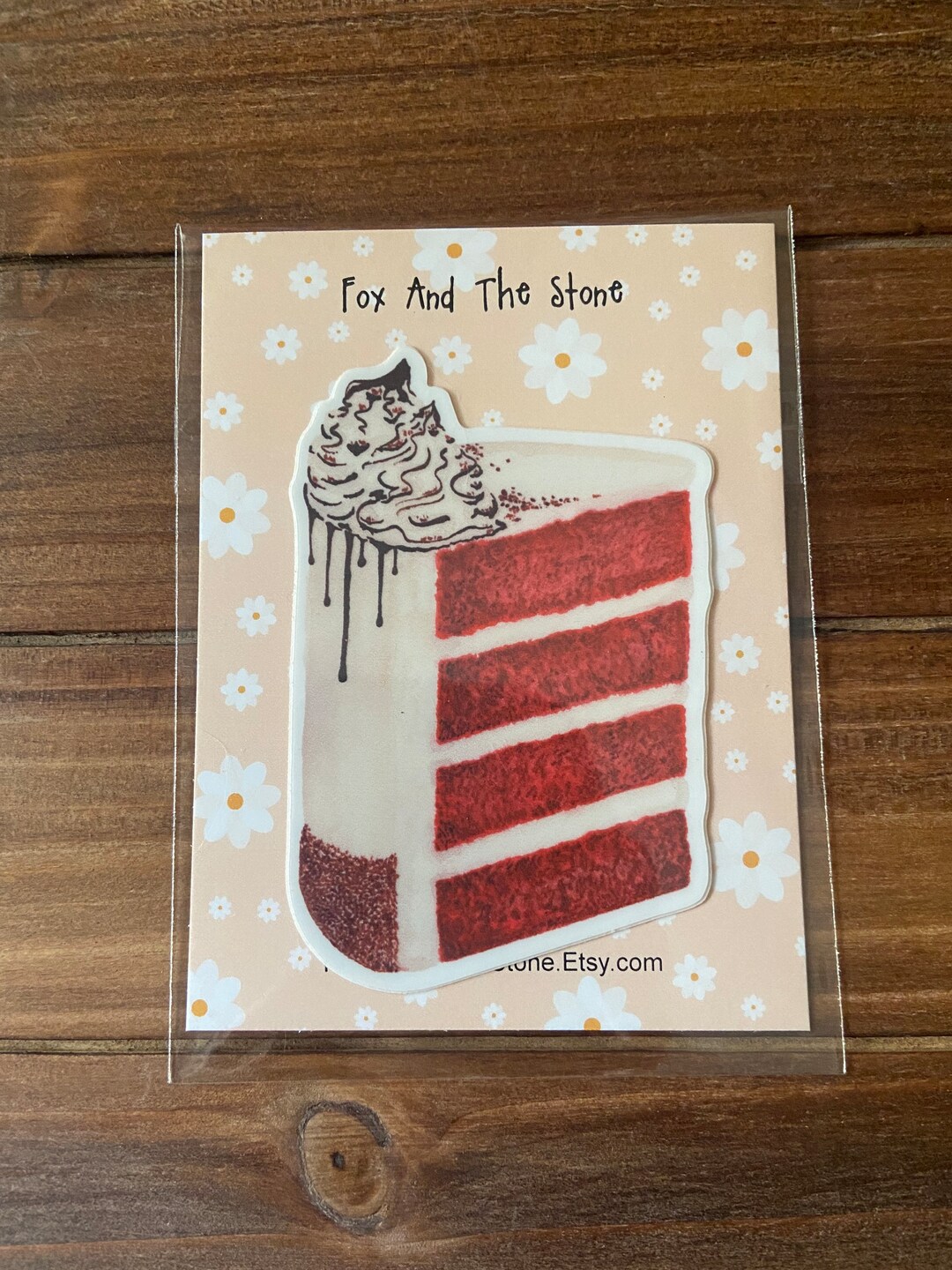 Red Velvet Cake Vinyl Sticker 2x 3 Waterproof Stickers, Journaling ...